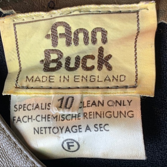 Vintage | Dresses | Rare Vtg 7s Ann Buck Leather Suede Trim Dress ...